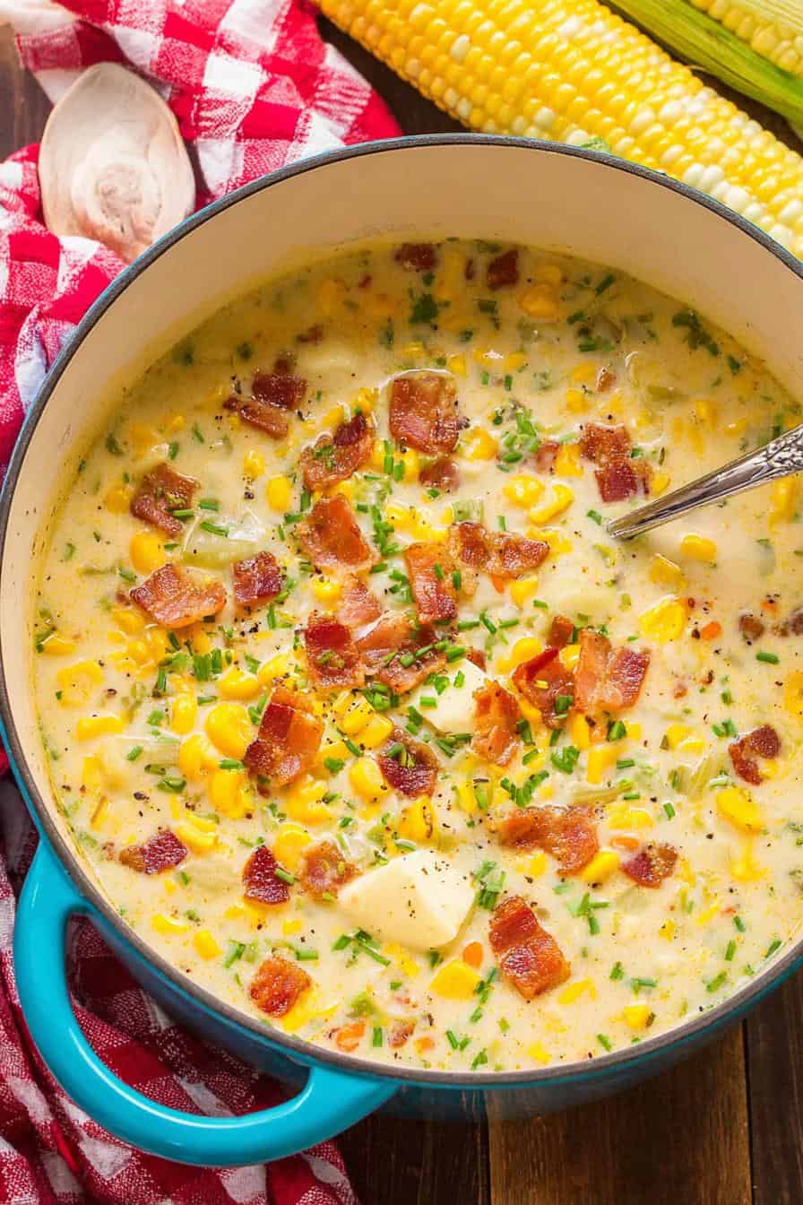 Devastatingly Delicious Creamy Corn Chowder Recipe - www.pmrecipes.com